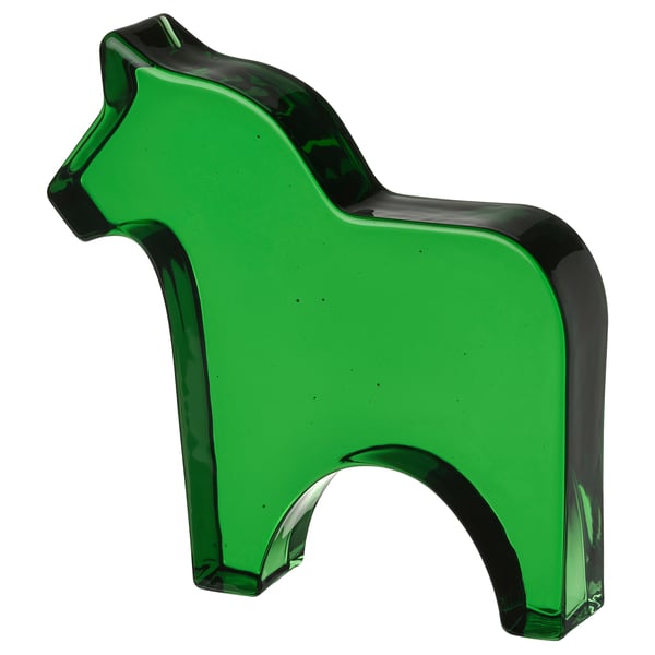 VINTERFINT Dalahäst, grön, glas - IKEA