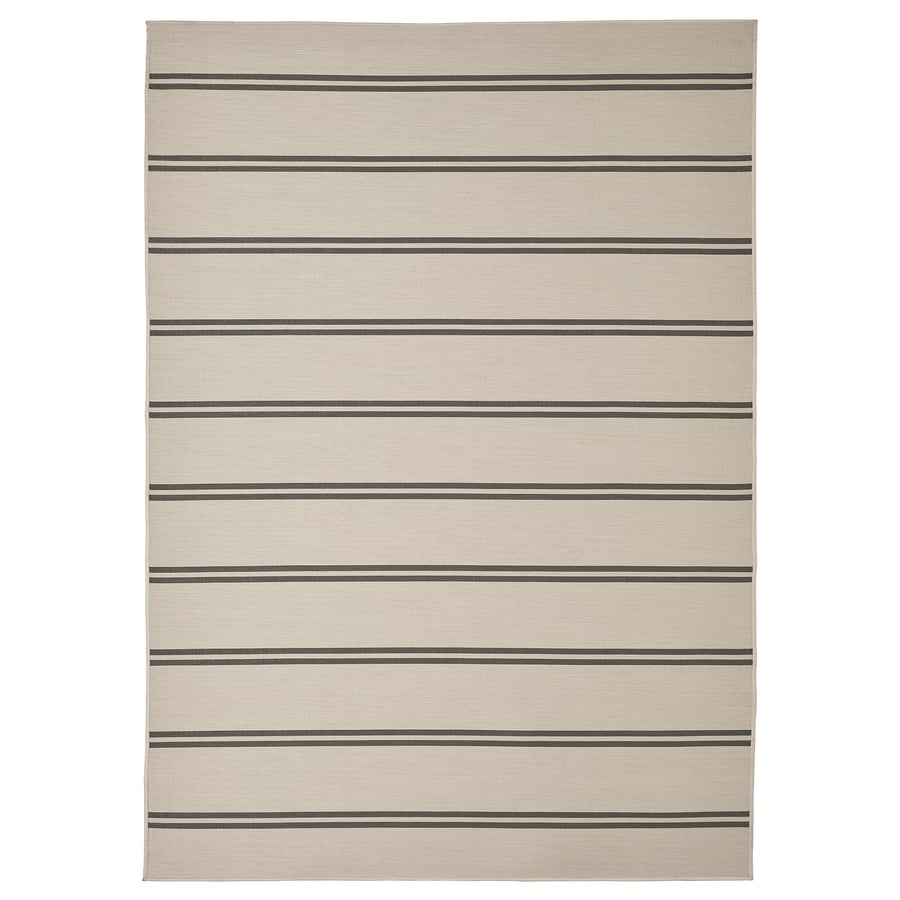 VIRKLUND matta slätvävd, inom-/utomhus, beige/mörkgrå, 160x230 cm - IKEA
