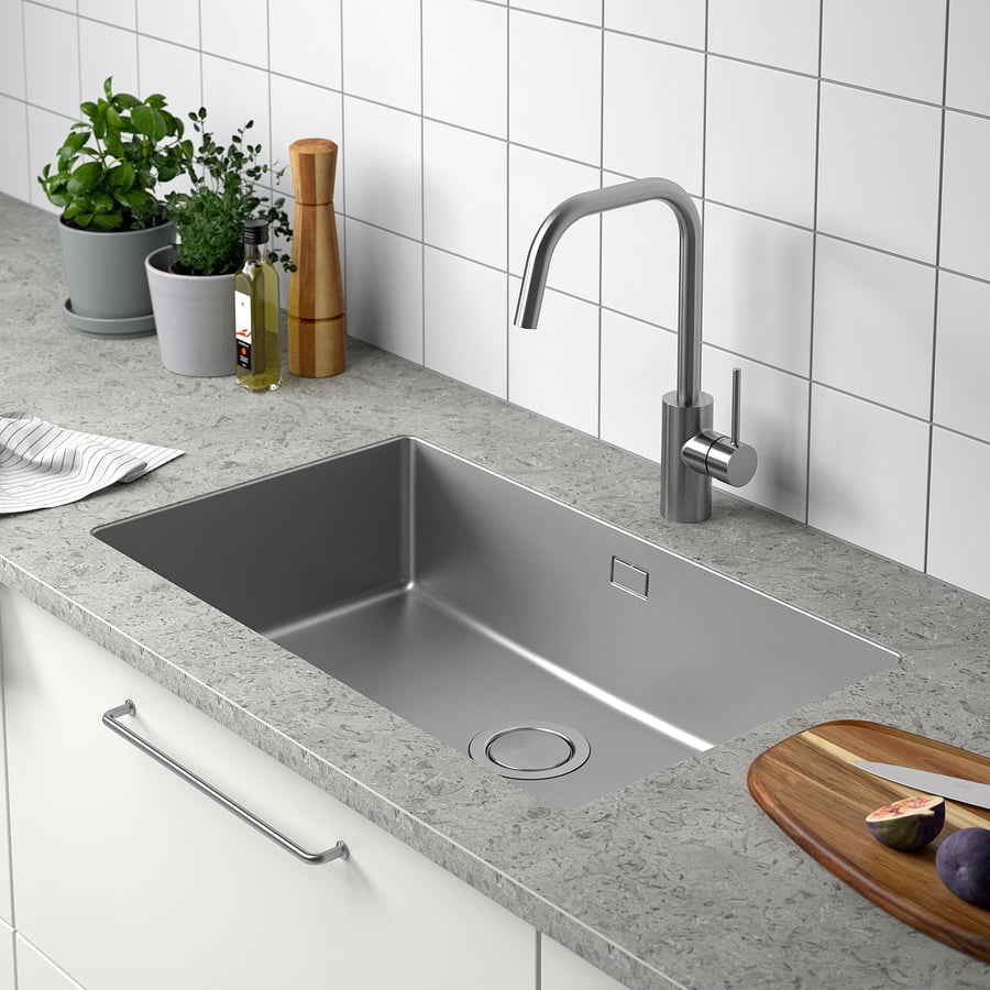 VRESJÖN inbyggnadsdiskho, 1 ho, rostfritt stål, 54x44 cm - IKEA