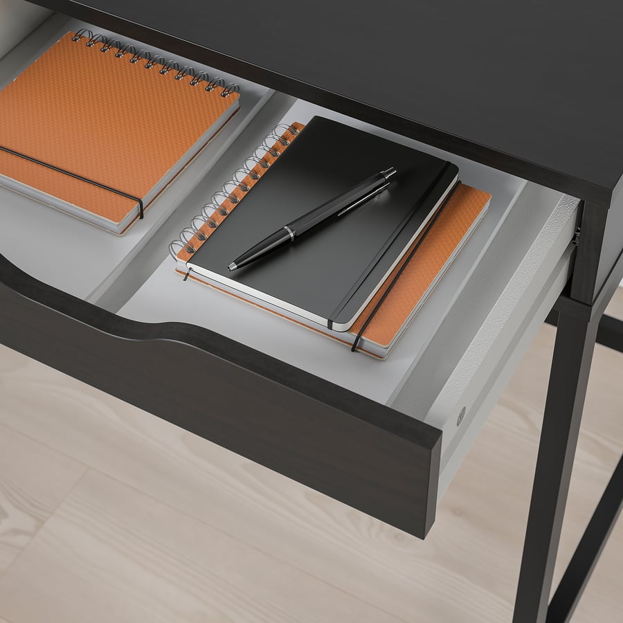 ALEX desk, black-brown, 132x58 cm - IKEA