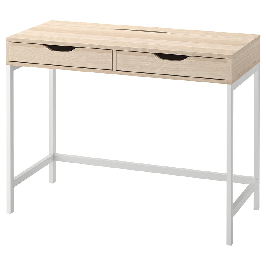 ALEX desk, white stained/oak effect, 100x48 cm - IKEA