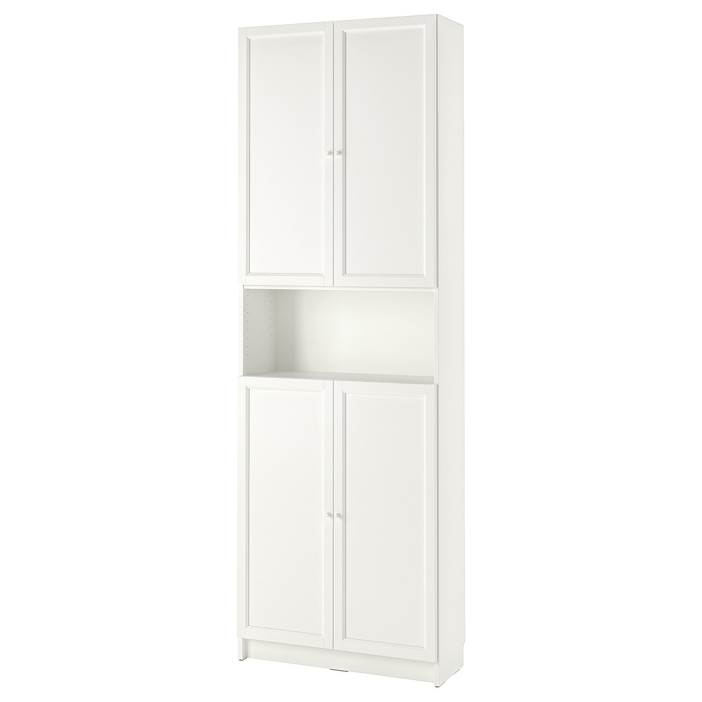 BILLY / OXBERG bookcase w doors/extension unit, white, 80x30x237 cm - IKEA