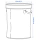 DIMPA sorting bag with lid, light grey-beige, 50 l - IKEA