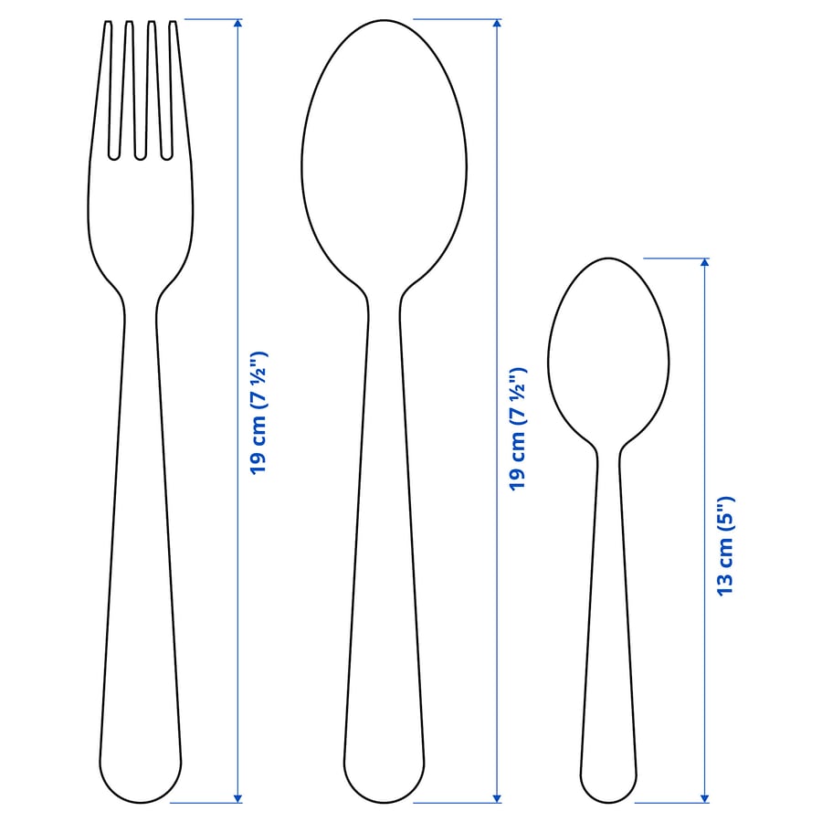 DRAGON 18-piece cutlery set, stainless steel - IKEA