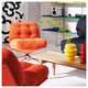 DYVLINGE swivel easy chair, Kelinge orange - IKEA