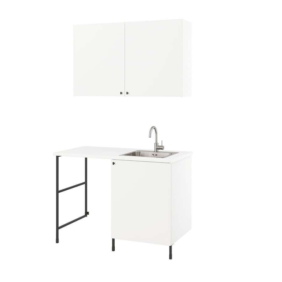 ENHET laundry, anthracite/white, 139x63.5x87.5 cm - IKEA