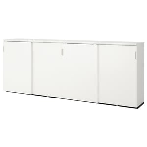 GALANT Storage combination w sliding doors, white, 320x120 cm - IKEA