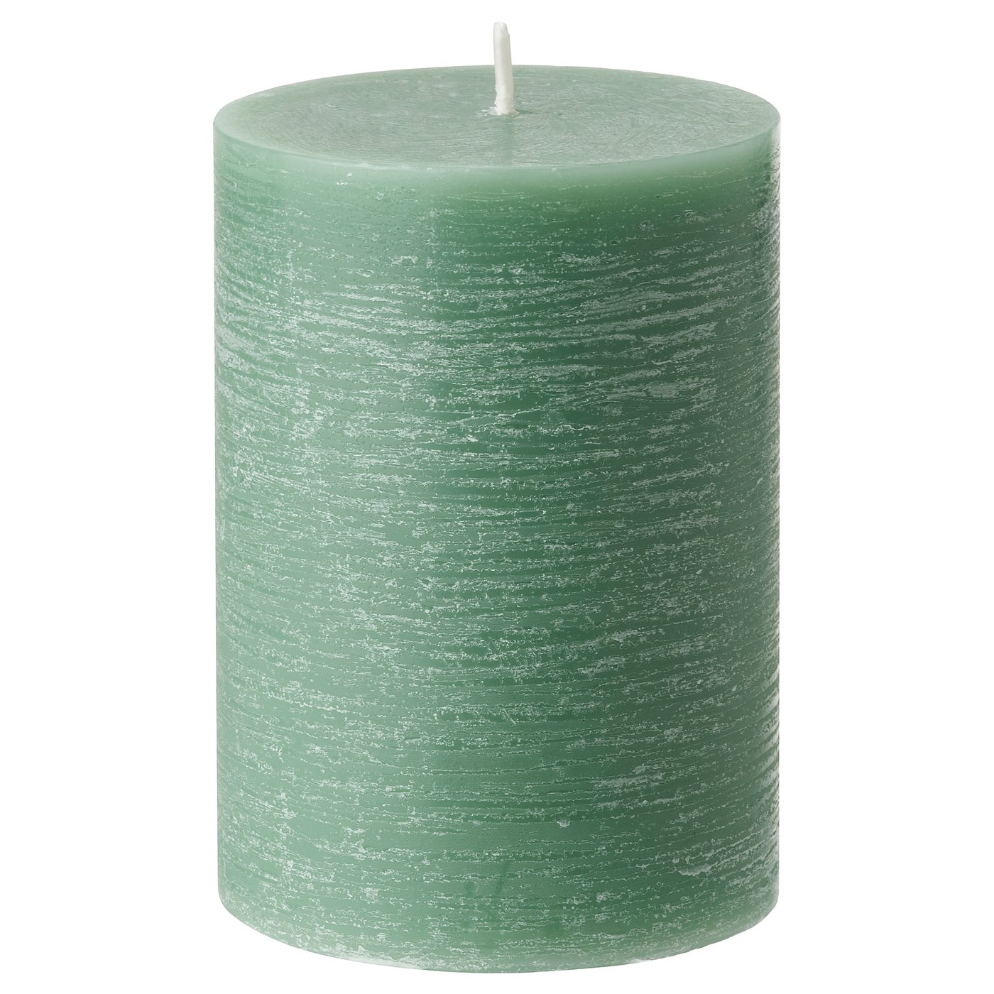 HEDERSAM Scented pillar candle - Fresh grass/light green - IKEA
