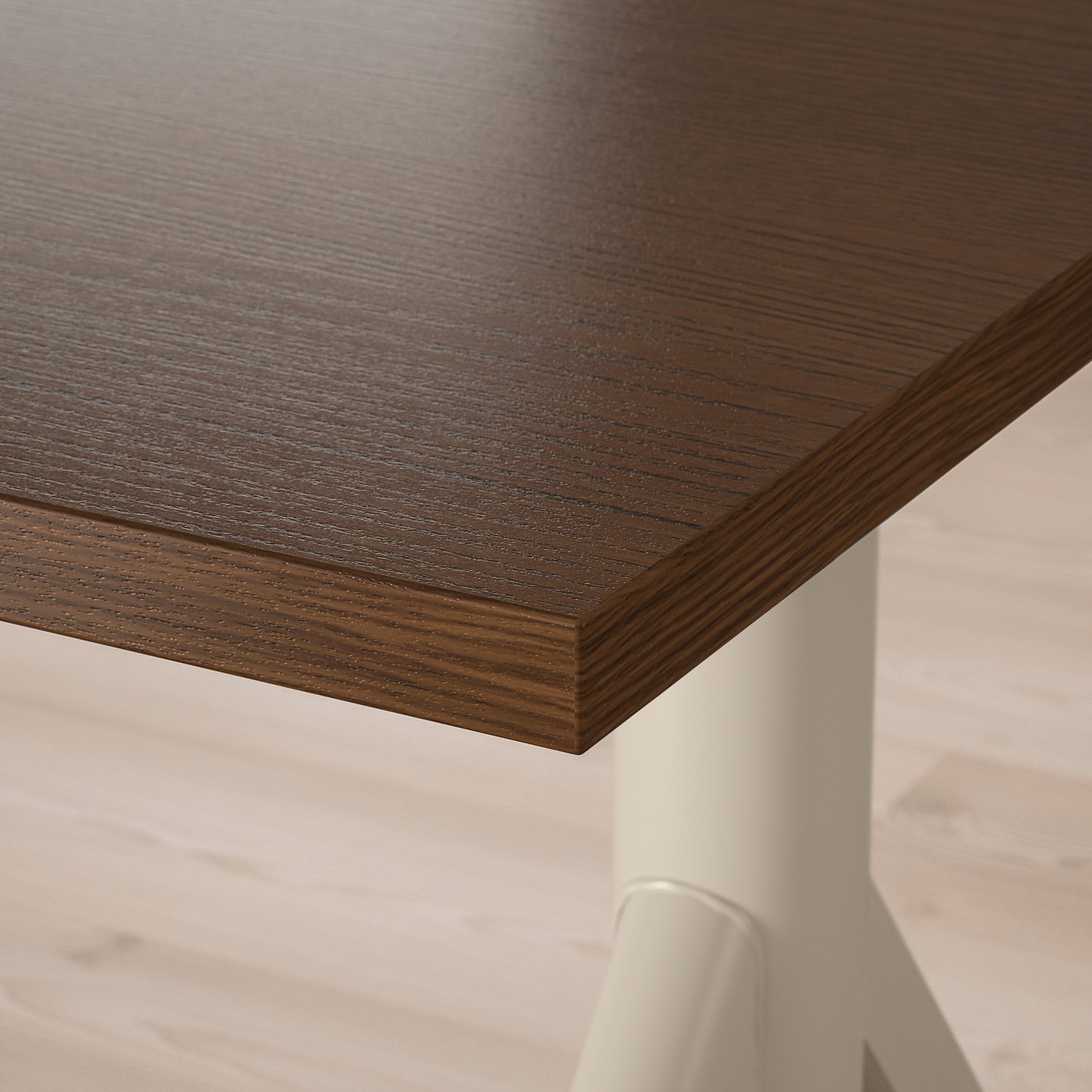IDÅSEN desk sit/stand, brown/beige, 120x70 cm - IKEA