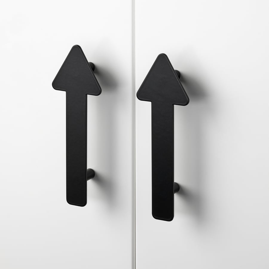 JÄRNSPARV handle, black/arrow, 141 mm - IKEA