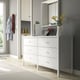 KILBERGET chest of 6 drawers, white/anchor/unlock-function, 144x78 cm ...
