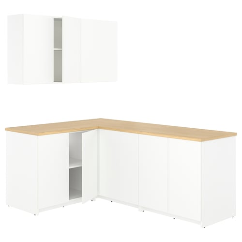 KNOXHULT corner kitchen, white, 204x143x220 cm - IKEA