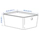 KUGGIS box with lid, black-blue, 26x35x15 cm - IKEA