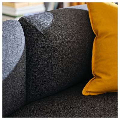 LILLEHEM 5-seat modular sofa with side table, Gunnared/dark grey wood ...