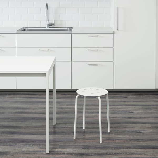 MARIUS Stool, white, 45 cm - IKEA