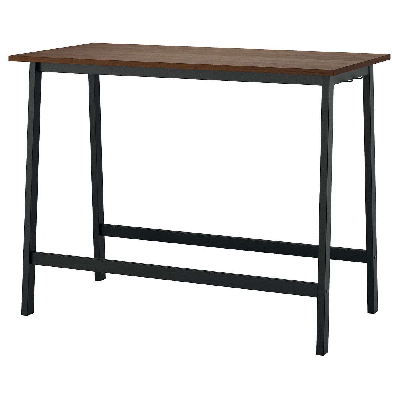 MITTZON conference table, walnut veneer/black, 140x68x105 cm - IKEA