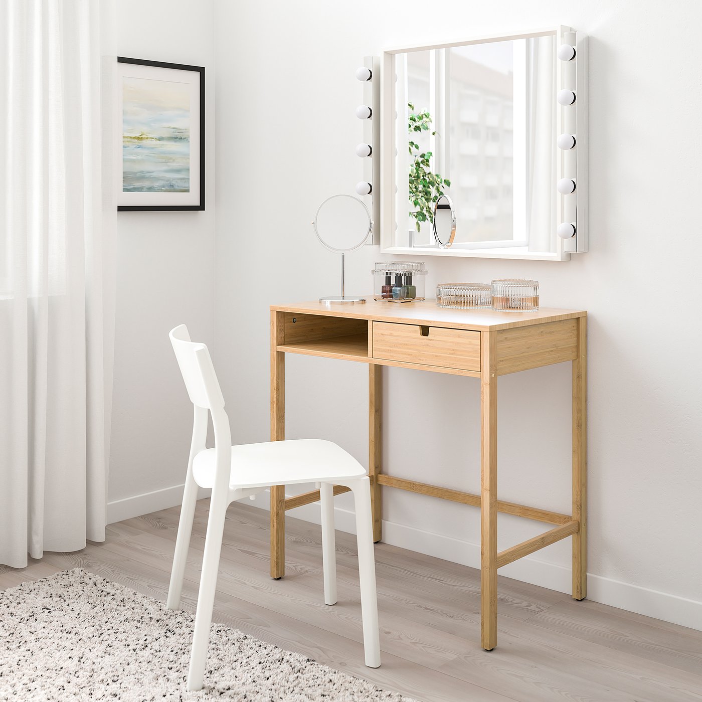 NORDKISA dressing table, bamboo, 76x47 cm - IKEA
