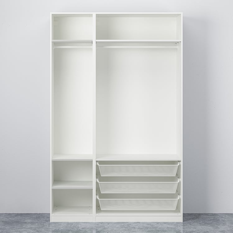 PAX / FLISBERGET wardrobe combination, white/light beige, 150x60x236 cm ...