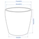 PERSILLADE plant pot, dark grey, 15 cm - IKEA