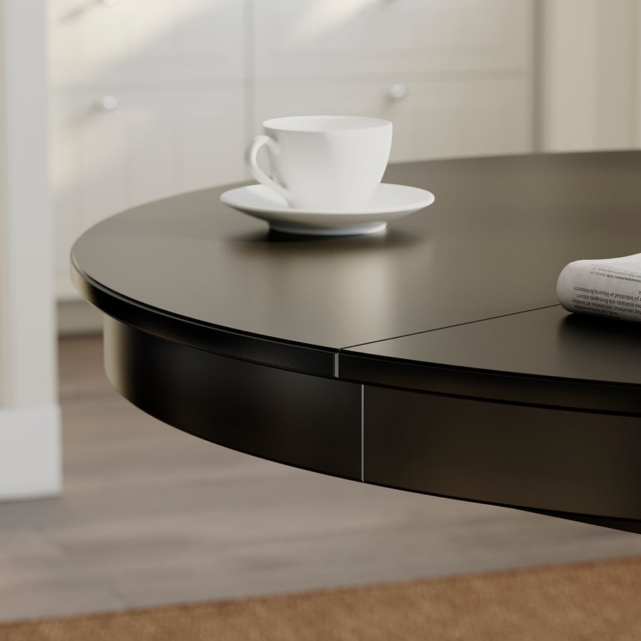 ROSENTORP extendable table, black, 110/155 cm - IKEA
