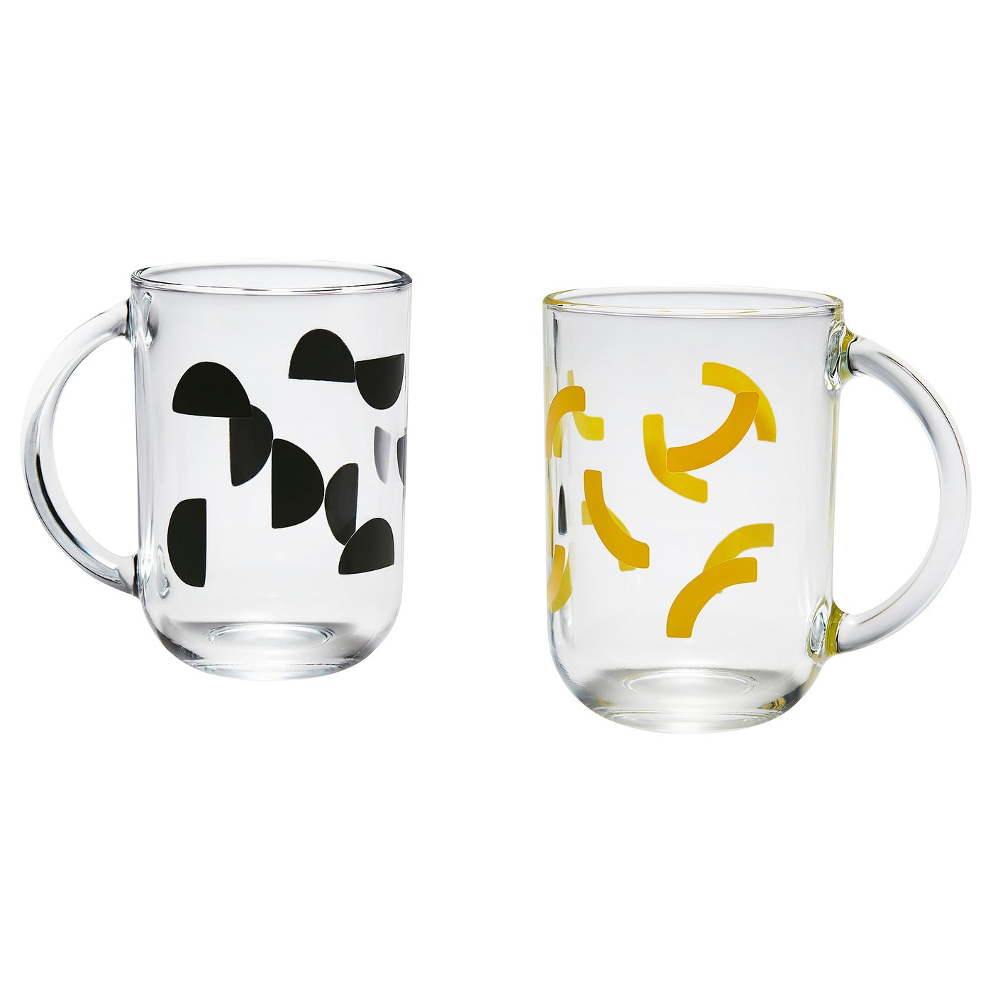 SKEDSTÖR mug, mixed colours yellow/black, 30 cl - IKEA
