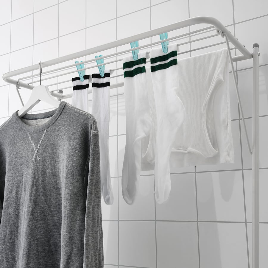 SLIBB drying rack, 2 levels, grey, 78x46x185 cm - IKEA