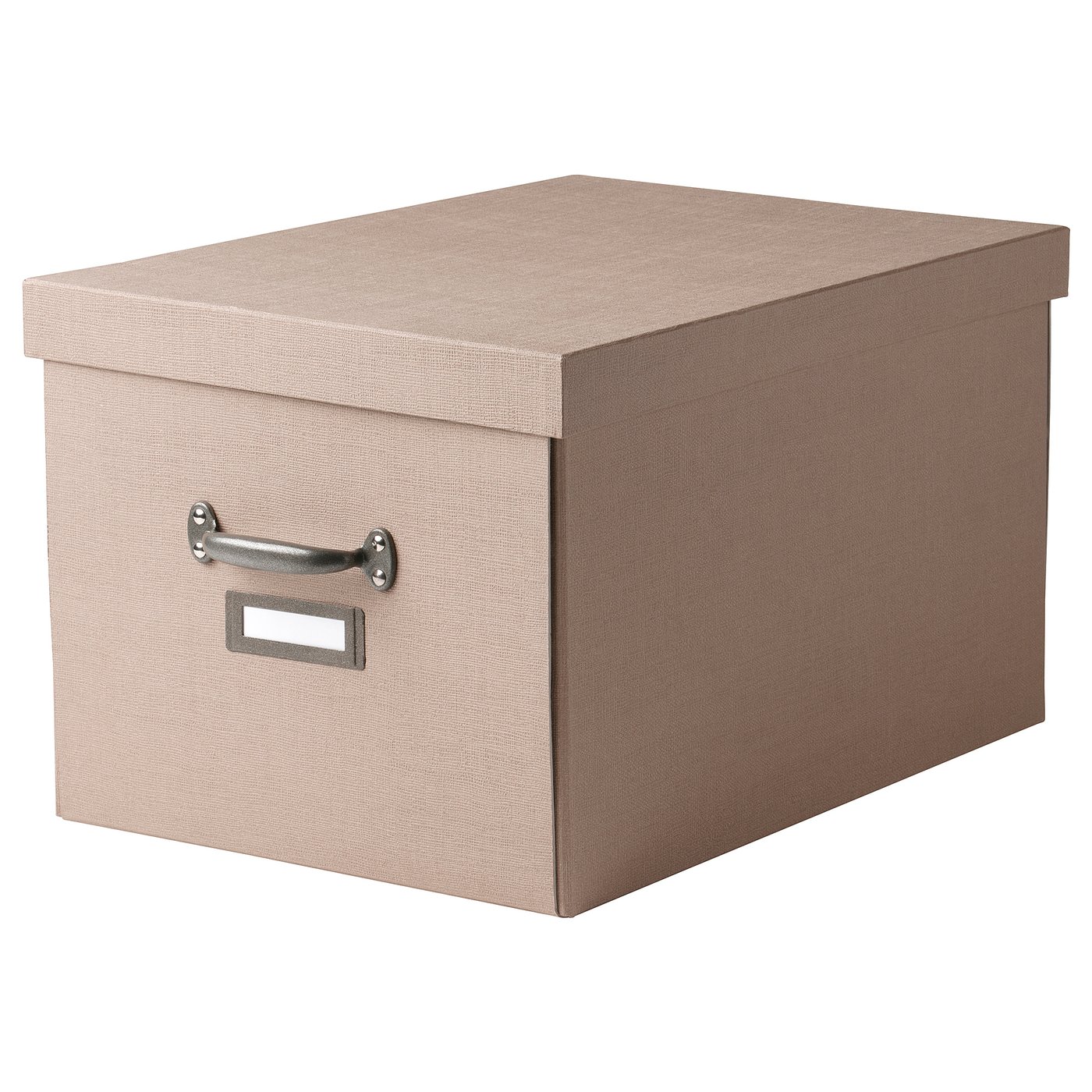 TJOG Storage box with lid, dark beige, 35x56x30 cm - IKEA