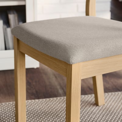 TONSTAD chair, oak effect/Fridtuna light beige - IKEA