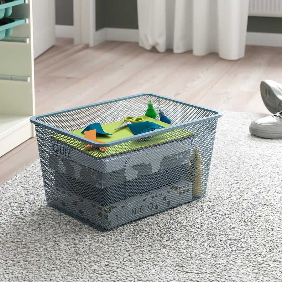 TROFAST mesh storage box, grey-blue, 42x30x23 cm - IKEA