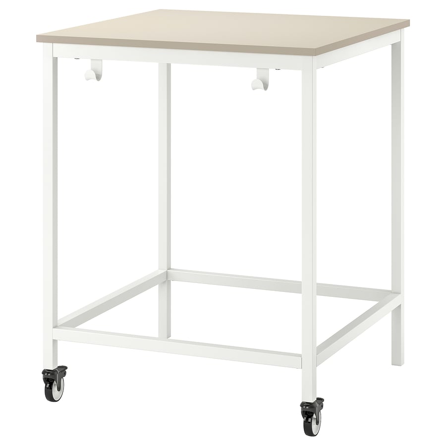 TROTTEN table, beige/white, 80x80 cm - IKEA