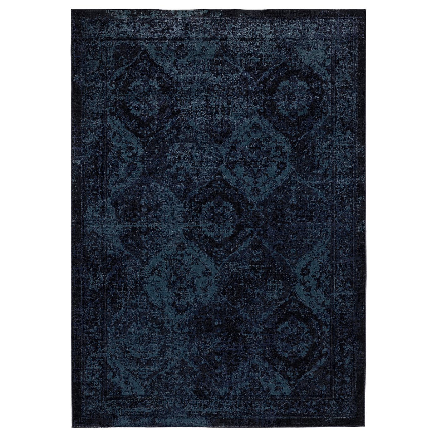 VONSBÄK rug, low pile, dark blue, 133x195 cm - IKEA