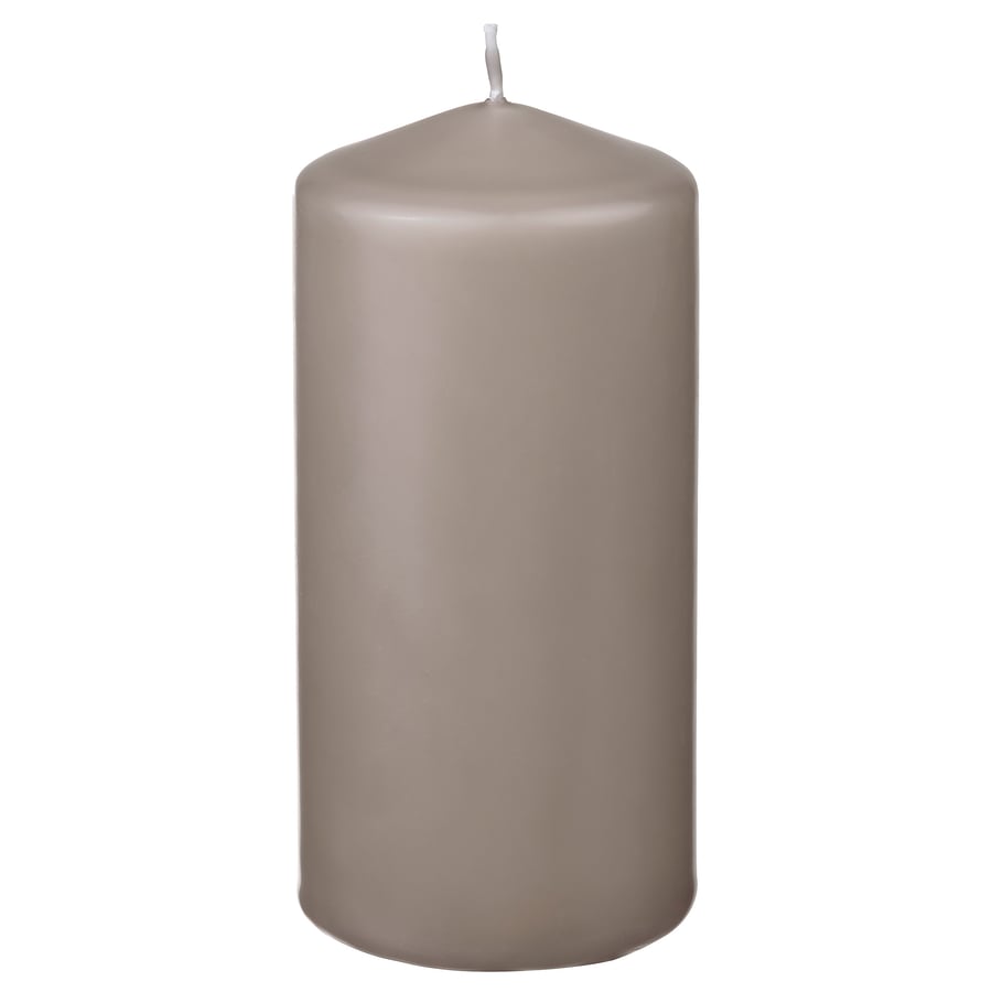 DAGLIGEN nedišeča sveča, temno siva/bež, 14 cm - IKEA