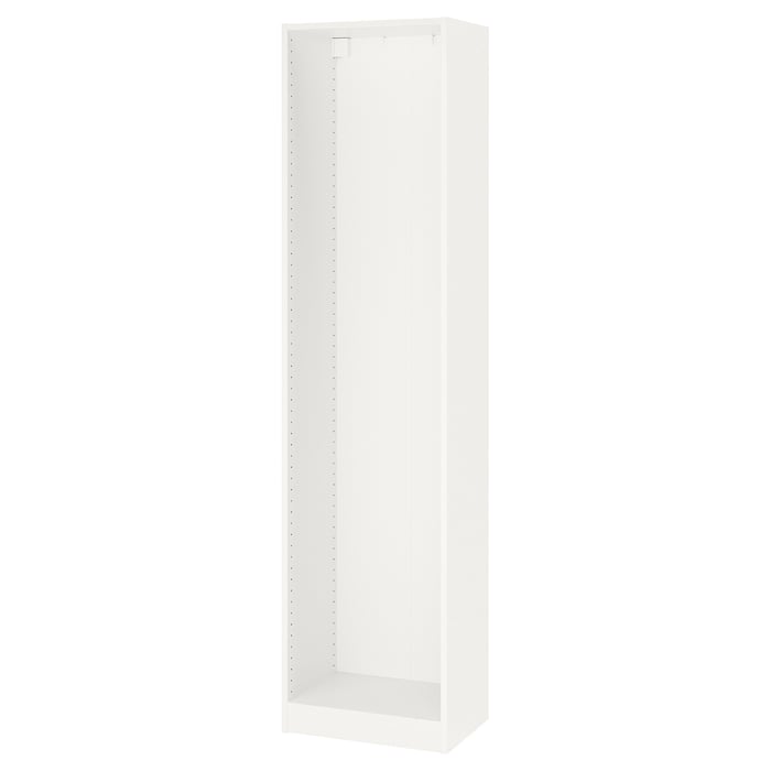PAX okvir garderobne omare, bela, 50x35x201 cm - IKEA