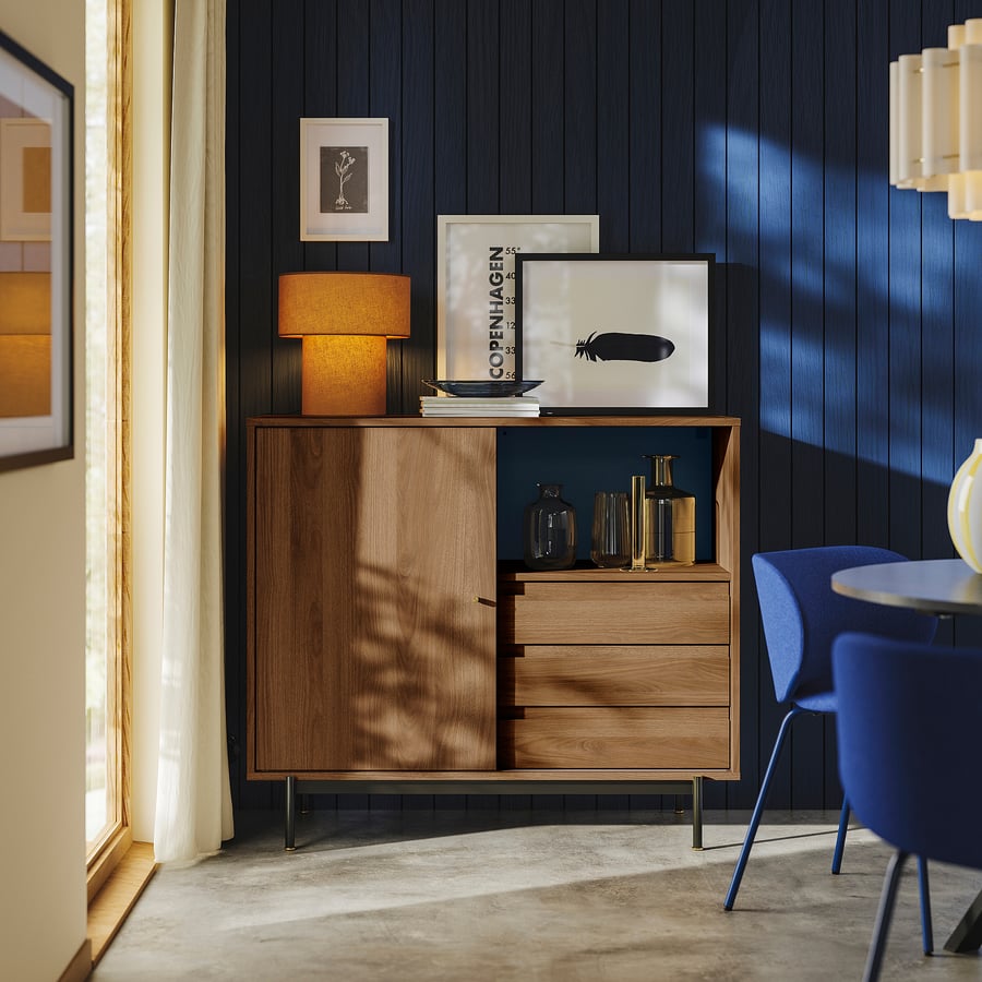 RÅDMANSÖ omarica, rjava imitacija oreha, 118x49x103 cm - IKEA