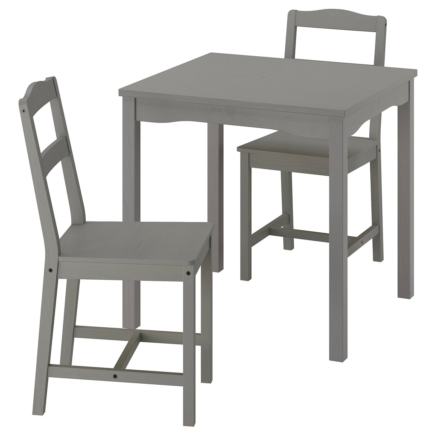 HAUGA / HAUGA stôl a 2 stoličky, sivá/sivá, 74x74 cm - IKEA