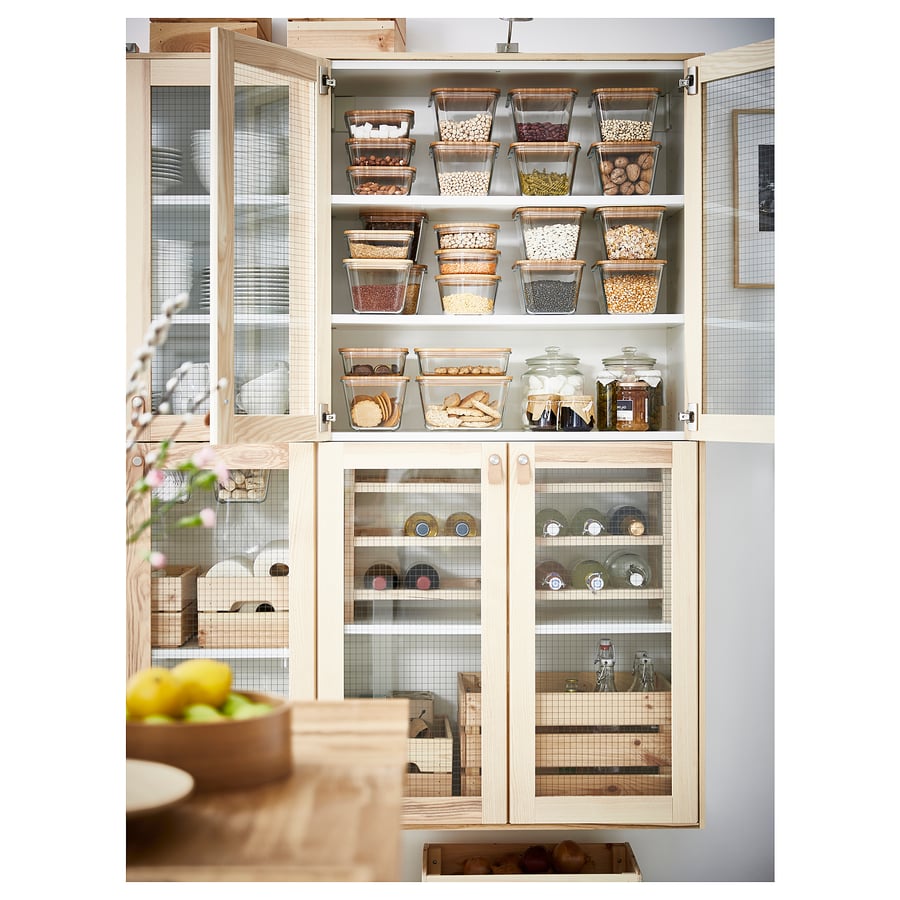 IKEA 365+ dóza na potraviny, štvorec/sklo, 600 ml - IKEA