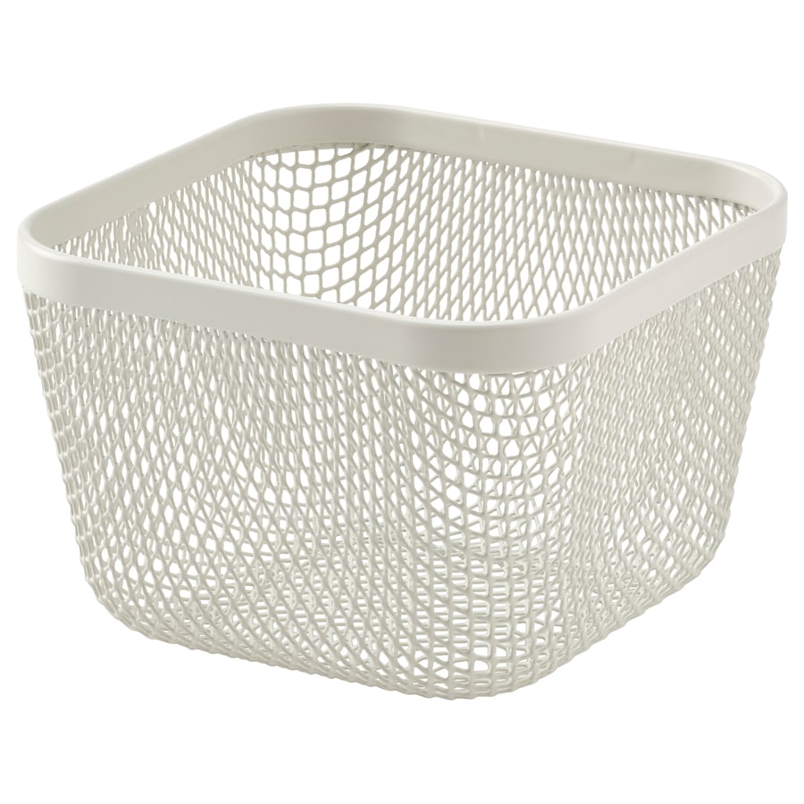 IKEA 365+ košík na skladovanie potravín, kov/biela, 14x14x10 cm - IKEA