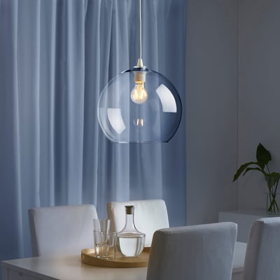 JAKOBSBYN tienidlo na závesnú lampu, číre sklo, 30 cm - IKEA