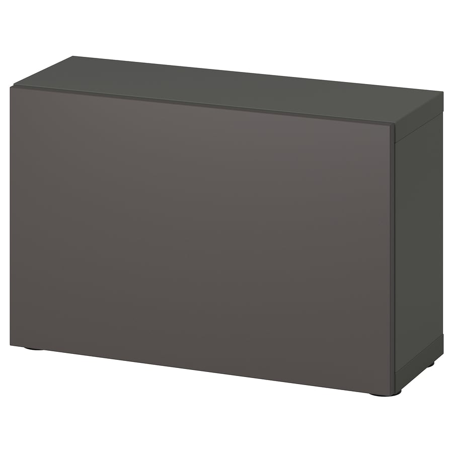 BESTÅ shelf unit with door, dark grey/Lappviken dark grey, 60x22x38 cm ...