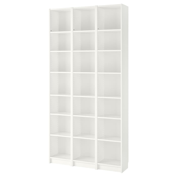 BILLY bookcase w height extension units, white, 120x28x237 cm - IKEA