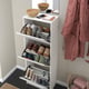 BISSA shoe cabinet with 3 compartments, white, 49x28x135 cm - IKEA