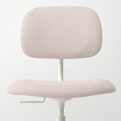 BLECKBERGET swivel chair, Klovsta white/orange-brown - IKEA