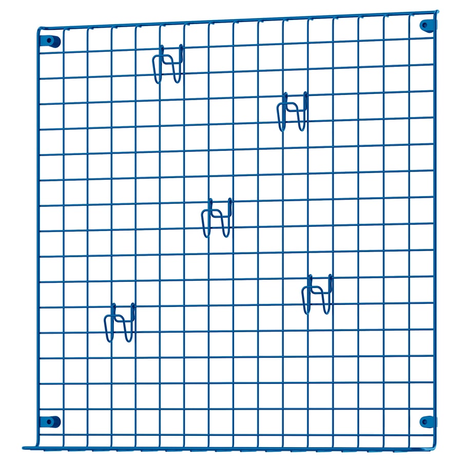 GREJIG wall grid with rail, blue, 58x59 cm - IKEA
