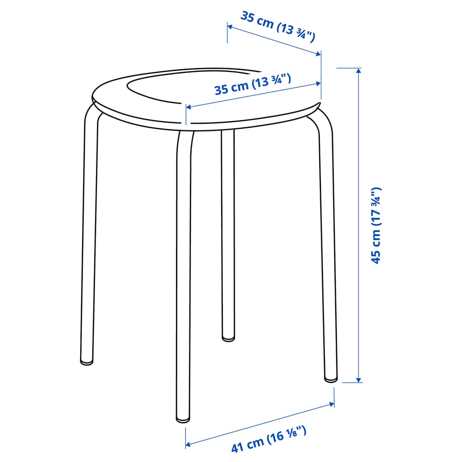 GULTARP stool, dark blue/Remmarn dark blue - IKEA