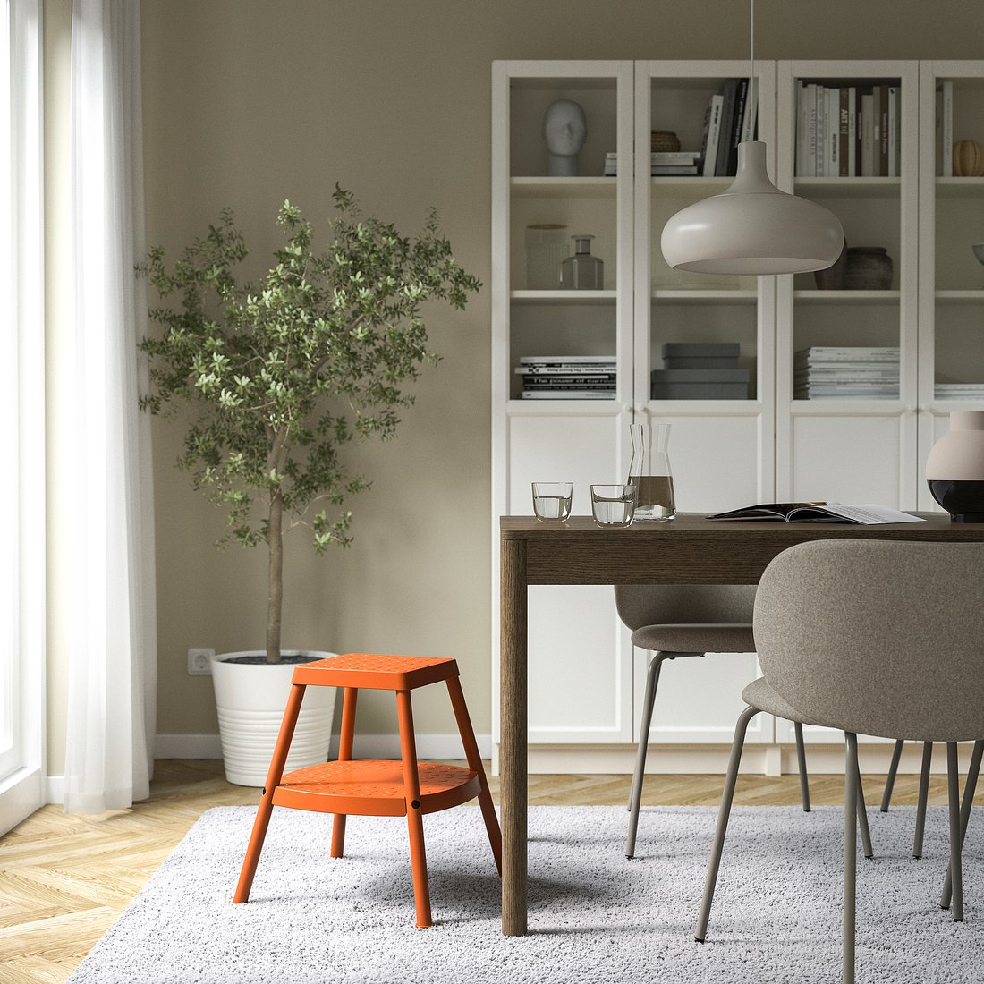 HADDARP step stool, 4-way orange - IKEA