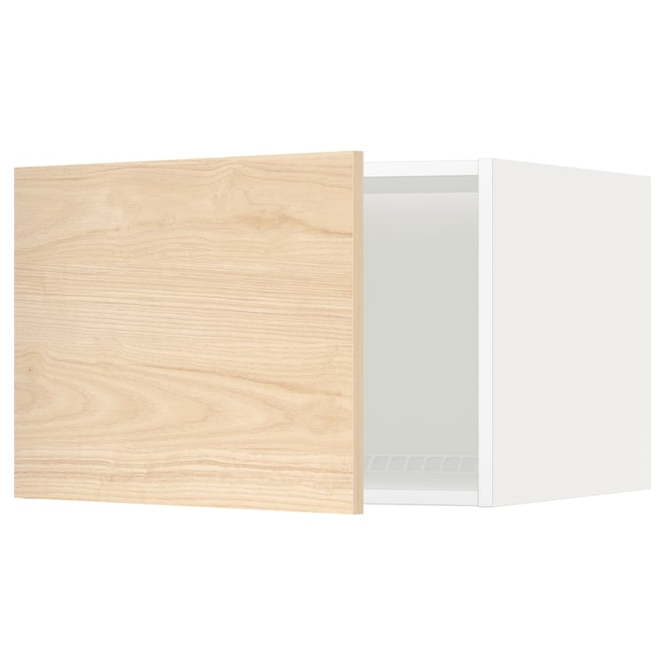 METOD top cabinet for fridge/freezer, white/Askersund light ash effect ...