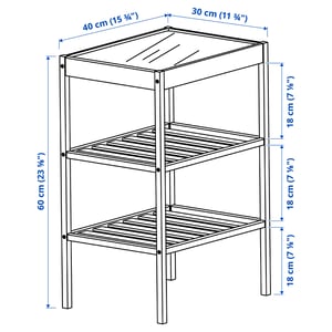 NESNA Bedside table, bamboo, 40x30 cm - IKEA