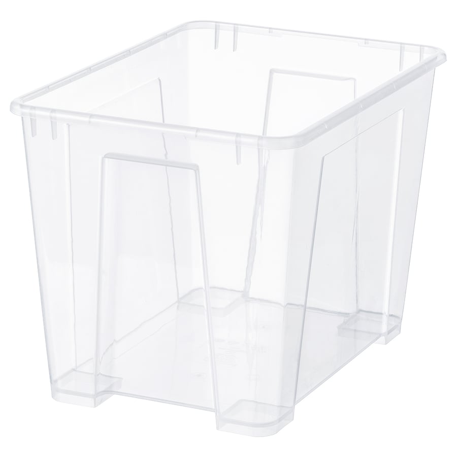SAMLA box, transparent, 39x28x28 cm/22 l - IKEA