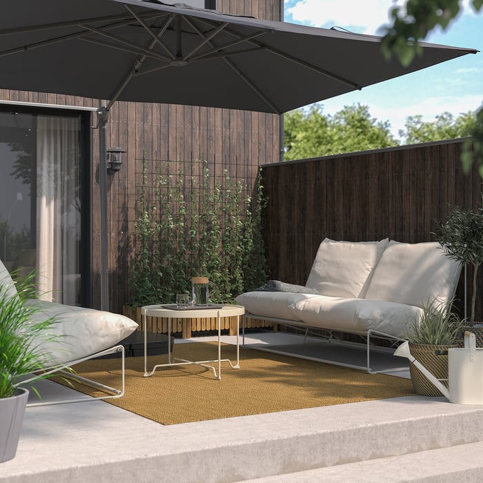 SEGLARÖ parasol, hanging, anthracite/tilting, 330x240 cm - IKEA