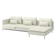 SÖDERHAMN 4-seat sofa-bed, with chaise longue with open end/Gunnared ...